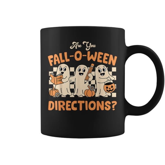 Are You Fall O Ween Direction Ghost Teacher Halloween Coffee Mugs ...