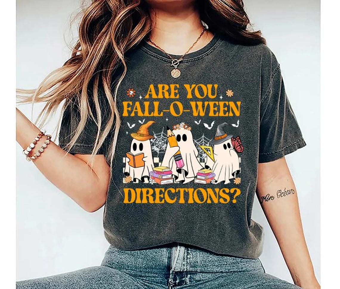 Are You Fall-O-Ween Directions Spooky Cute Ghost Teacher Season Graphic ...