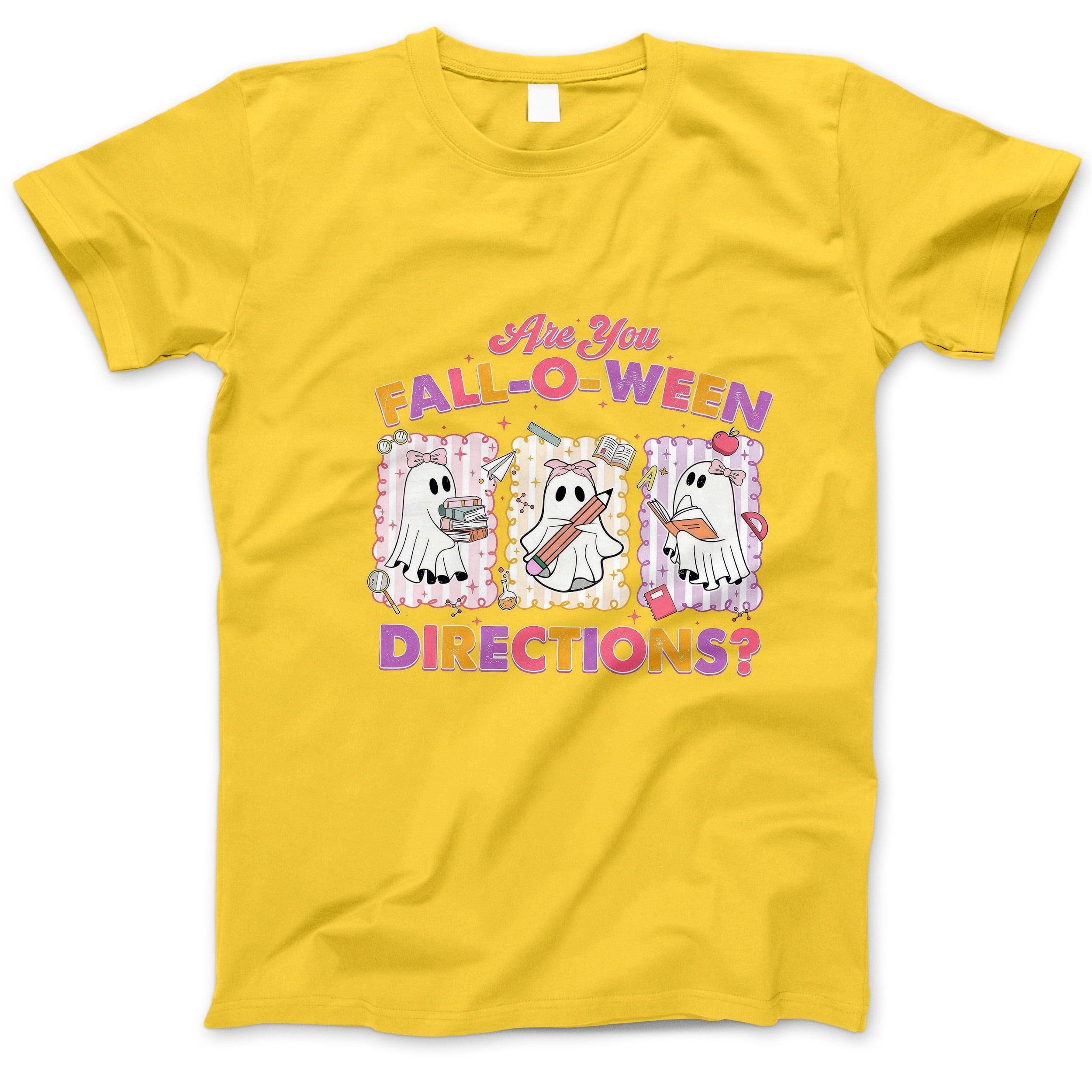 Are You Fall-O-Ween Directions Teacher T-Shirt, Cute Ghost Halloween ...