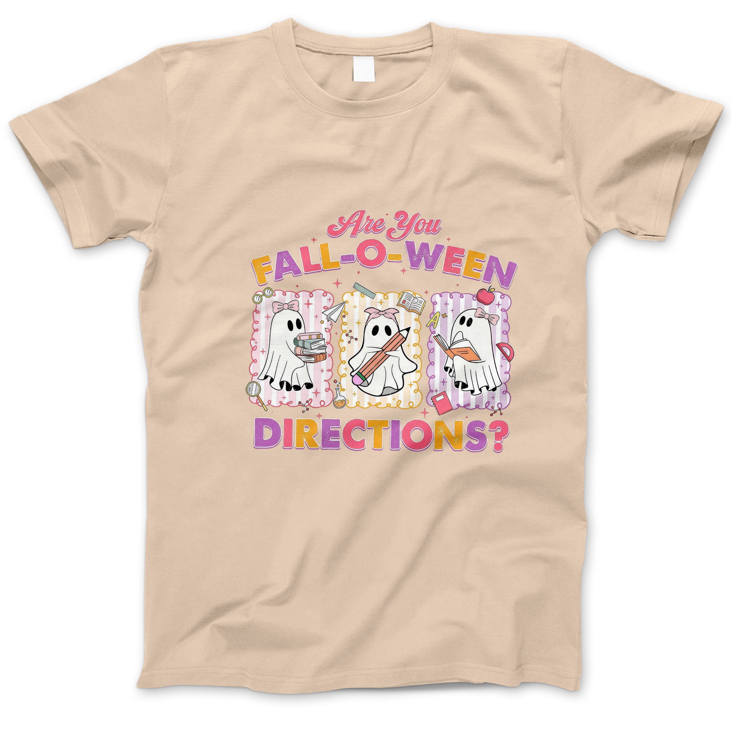 Are You Fall-O-Ween Directions Teacher T-Shirt, Cute Ghost Halloween ...