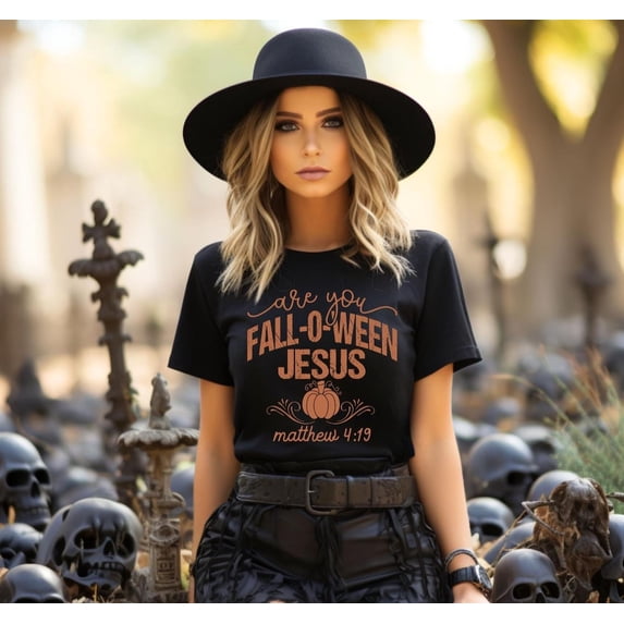 Are You Fall-O-Ween Jesus Women and Men Shirt, Matthew 4:19 Bible Verse ...
