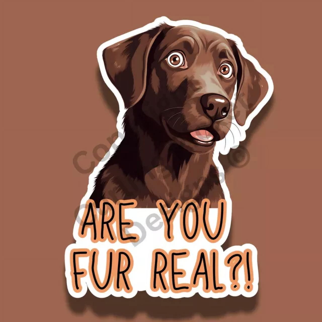 Are You Fur Real Chocolate Labrador Lab Dog Breed Sticker Phone Decal ...