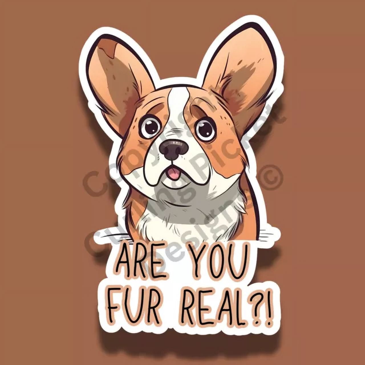 Are You Fur Real Corgi Dog Dog Breed Cute Sticker Phone Decal Water ...