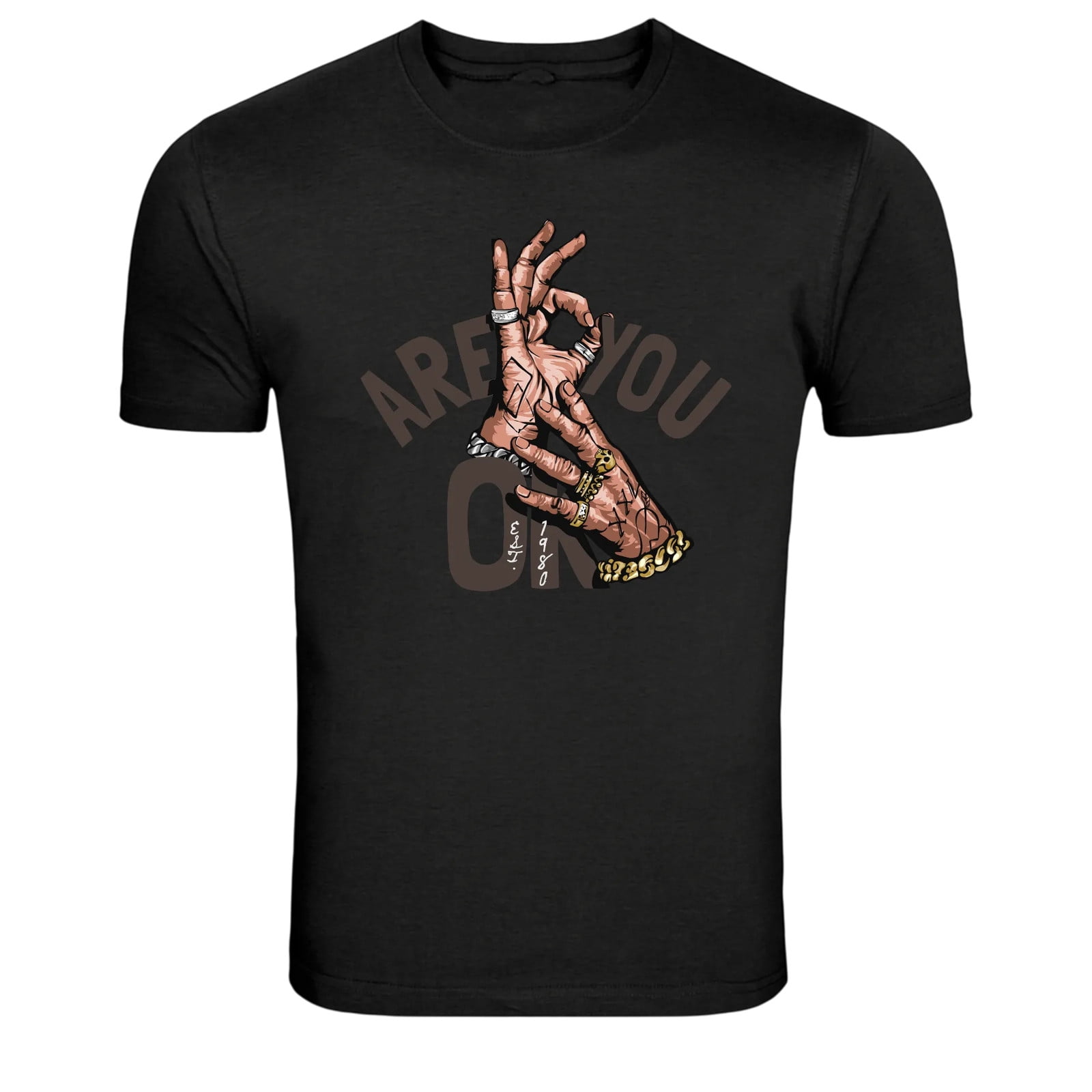 Are You OK Hand Sign Street Style Graphic T-Shirt - Walmart.com