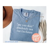 Are You Okay Shirt Sarcastic Shirt Funny Humor Shirt Funny Quote Shirt ...