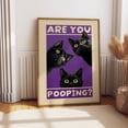 Are You Pooping Adorable Cat Bath Animal Restroom Poster Art Unframed ...