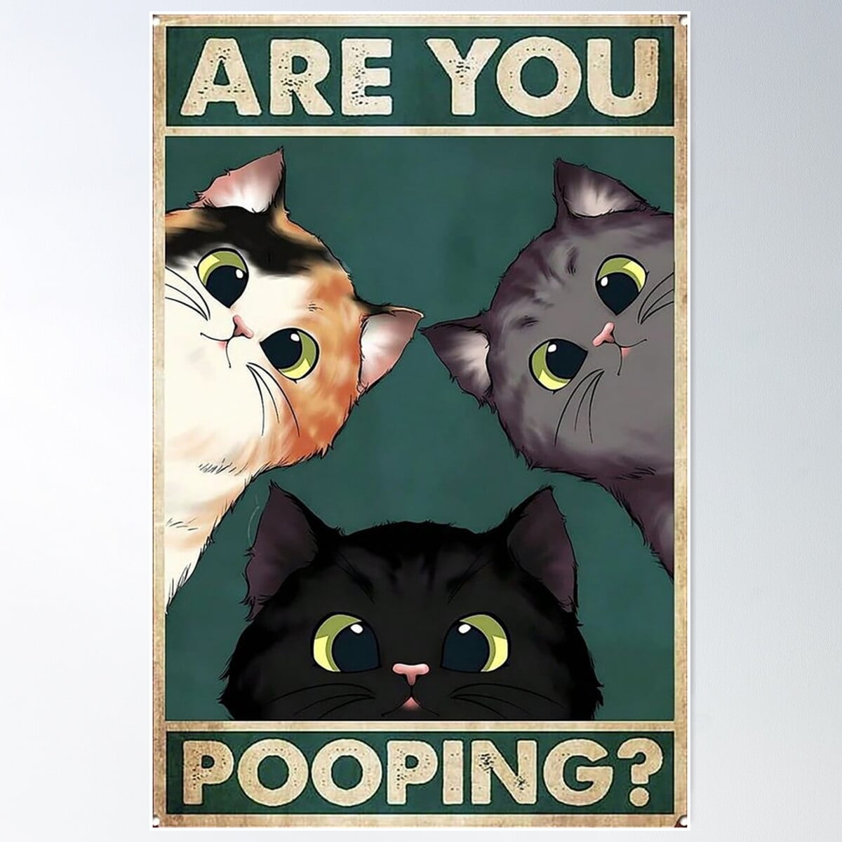 Are You Pooping Cat Poster Wall Art, Modern Wall Decor For Living Room ...