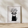 Are You Pooping Dog Illustration Wall Art Print, Unframed Paper Poster ...