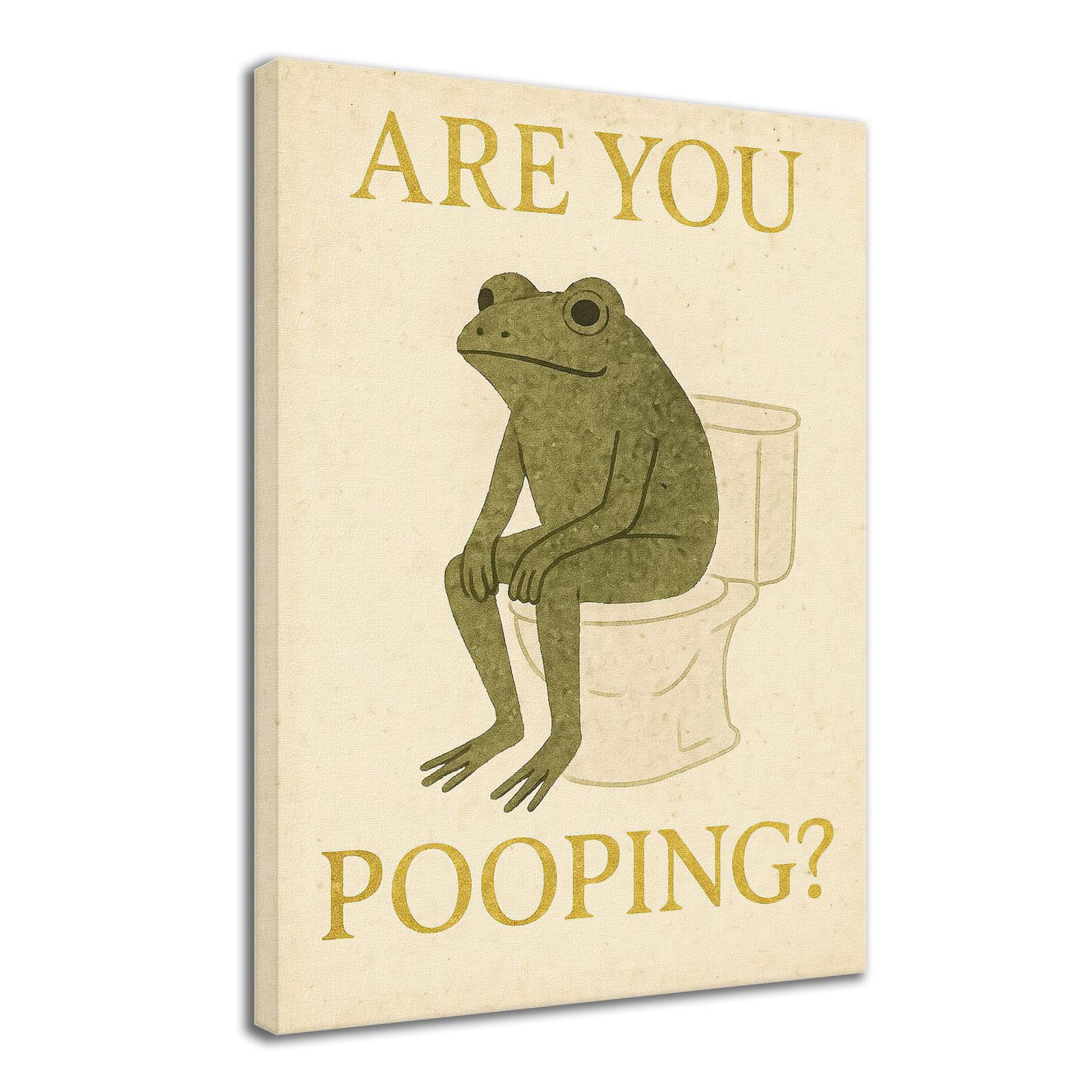 Are You Pooping Poster Bathroom Wall Art Décor Canvas Prints Frog on ...