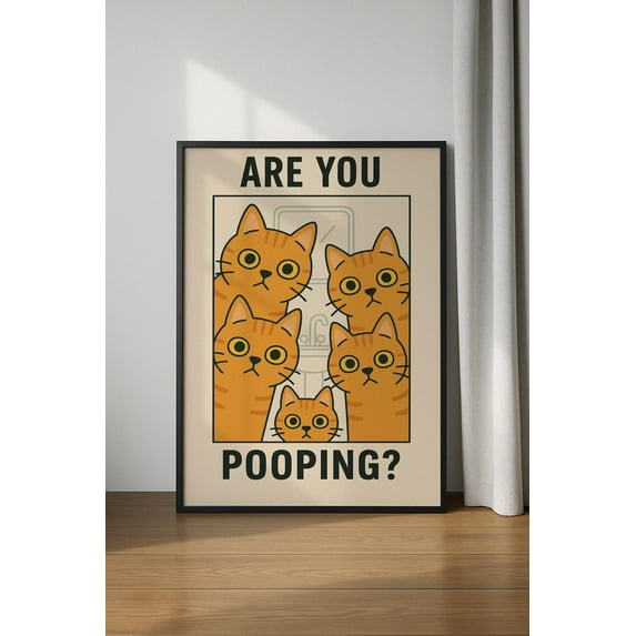 Are You Pooping Poster, Tet Poster, Trendy Poster, Bathroom Art, Tet ...