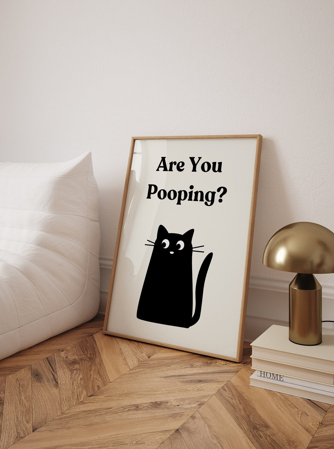 Are You Pooping Toilet Sign Bathroom Black Cat Art High Quality For ...