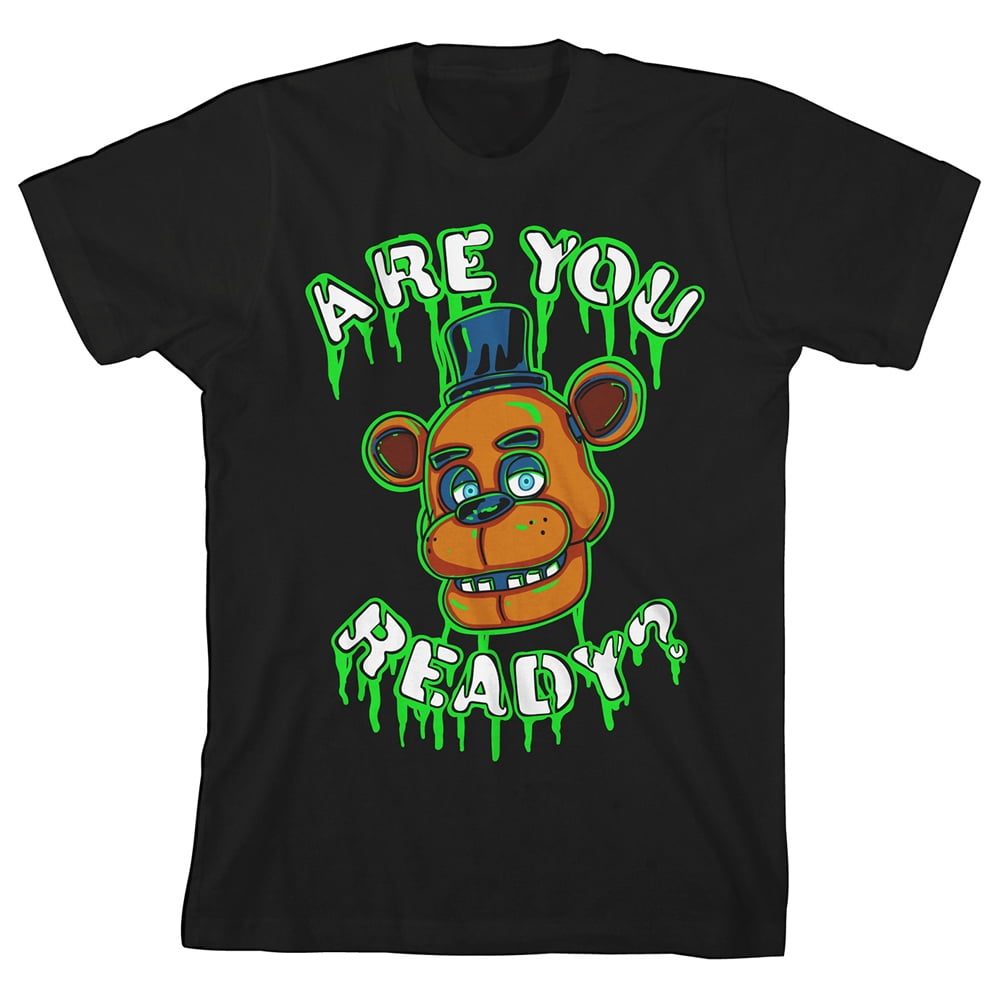 Are You Ready Five Nights at Freddy's Youth Boys Black Graphic Tee-L ...