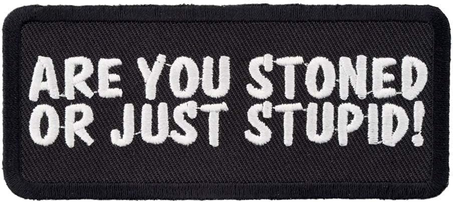 Are You Stoned Or Stupid Patch, Funny Patches - Walmart.com