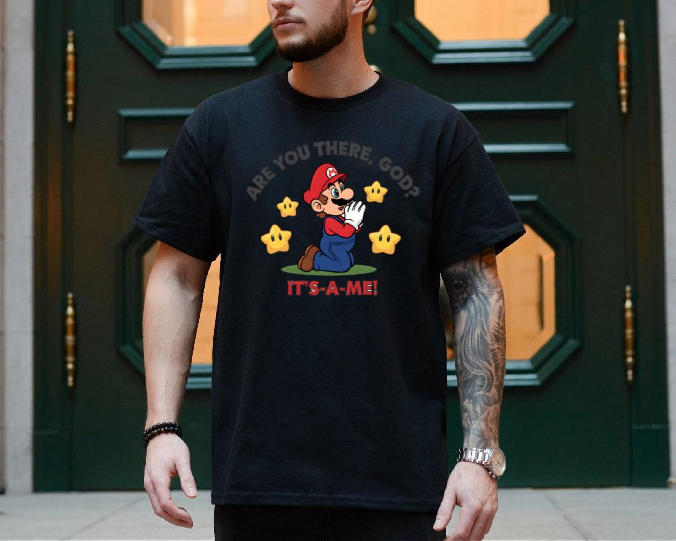 Are You There God It's-a-Me Mario Prayer T-Shirt, Funny Mario Gamer ...