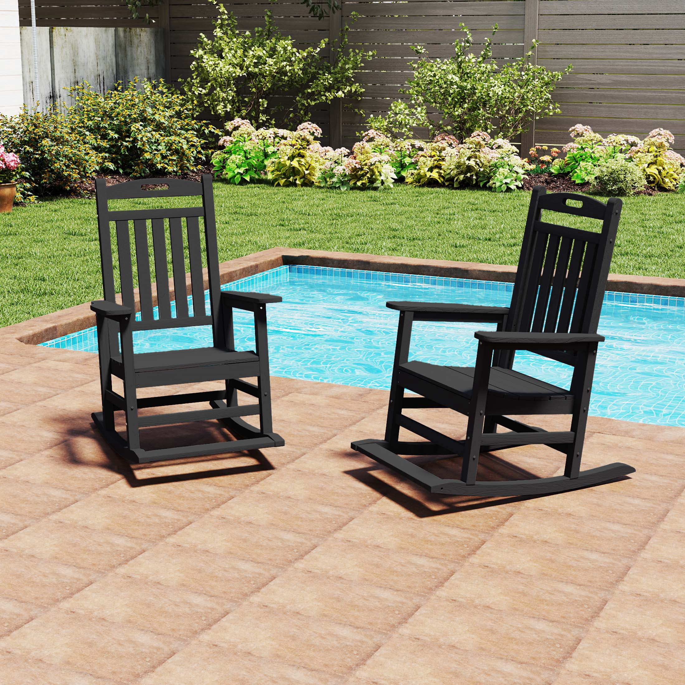 AreShark Outdoor Rocking Chair, All Weather Resistant Patio Rocking ...