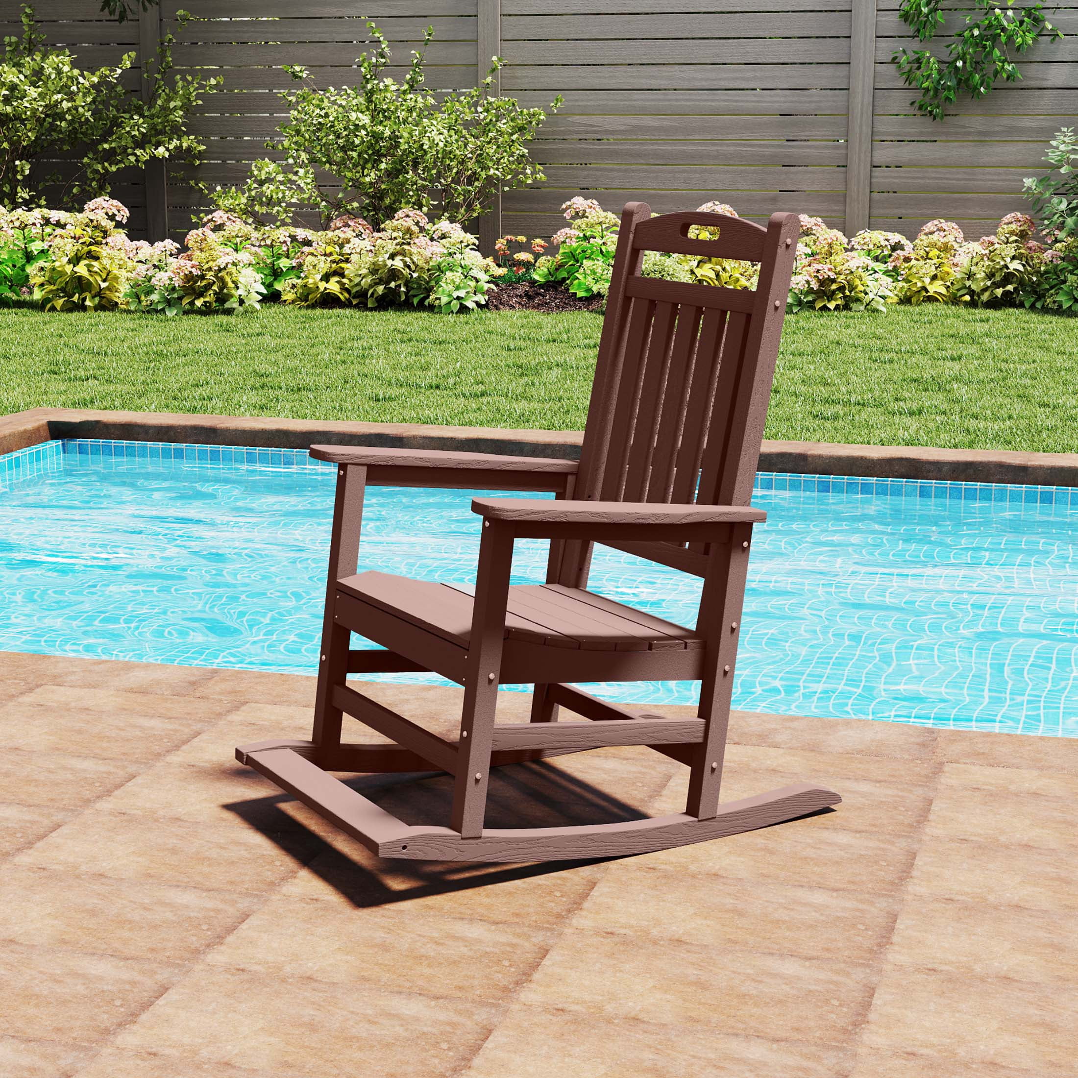 AreShark Outdoor Rocking Chair, All Weather Resistant Patio Rocking ...