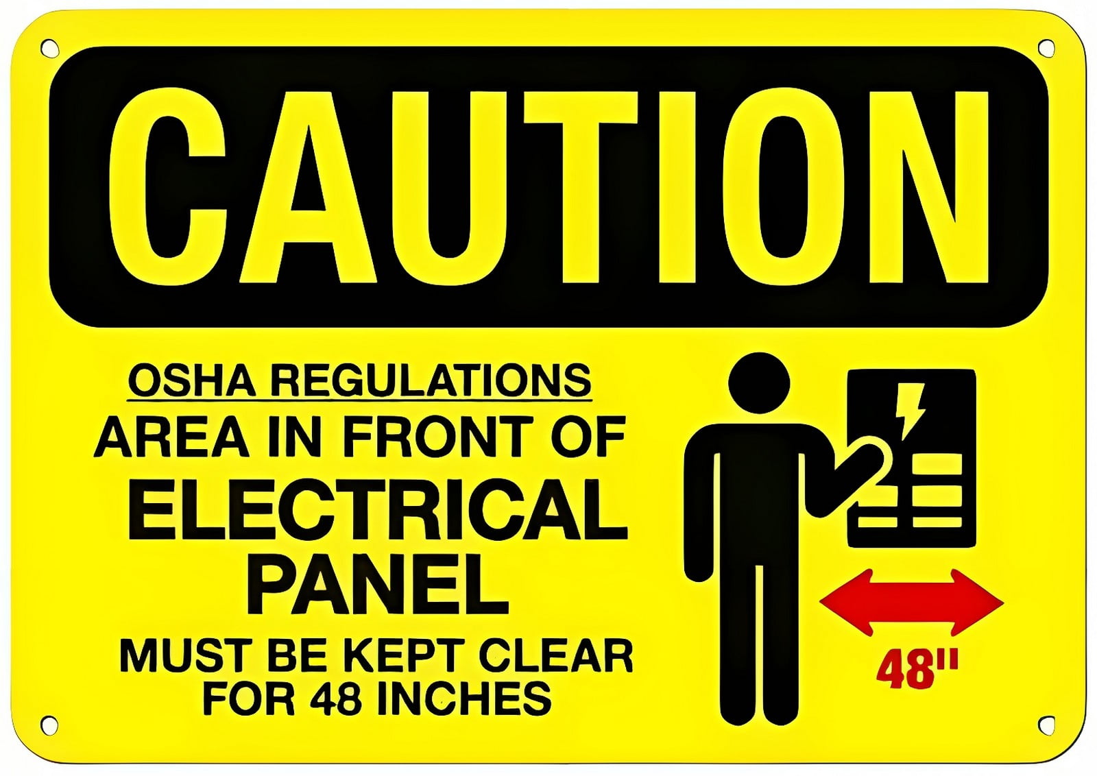 Area for 48 Inches in Front of Electrical Panel Must Be Kept Clear ...