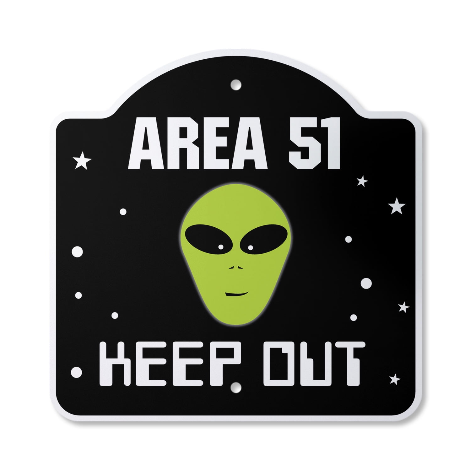 Area 51 Alien 14" X 14" Sign | Indoor/Outdoor Plastic | SignMission ...