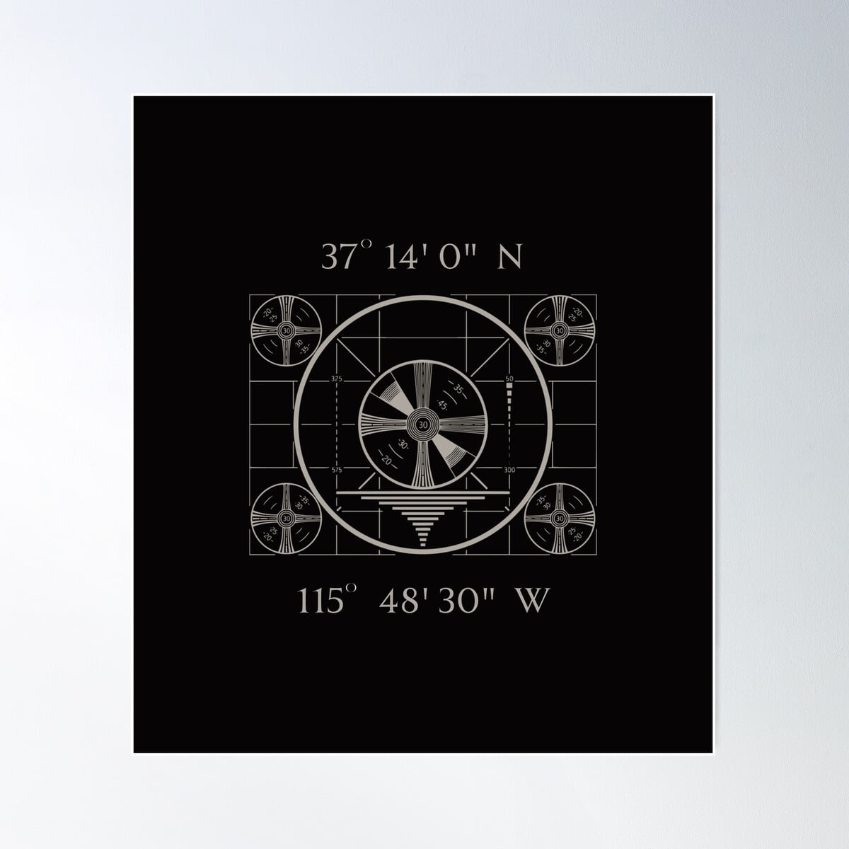 Area 51 Coordinates Poster Wall Art, Modern Wall Decor For Living Room ...