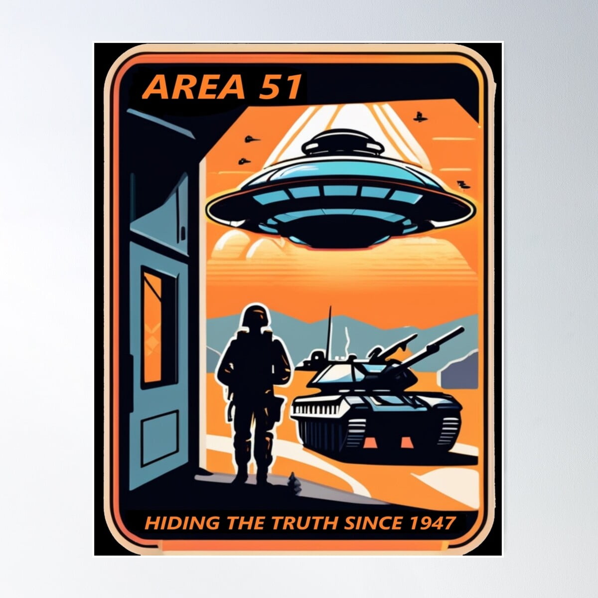 Area 51: Hiding The Truth Since 1947 Poster Wall Art, Modern Wall Decor ...