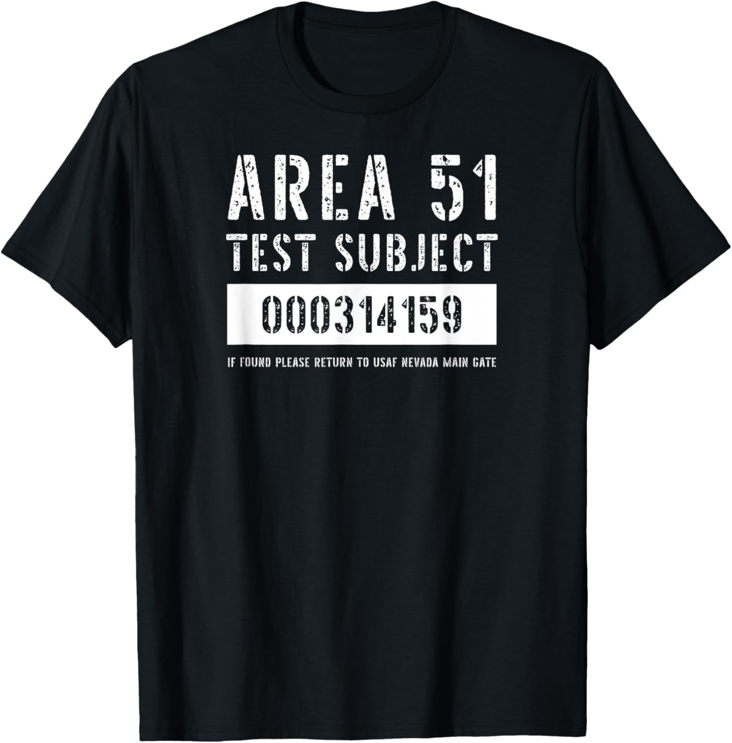 Area 51 Test Subject Alien Abduction Halloween Costume T-Shirt ...