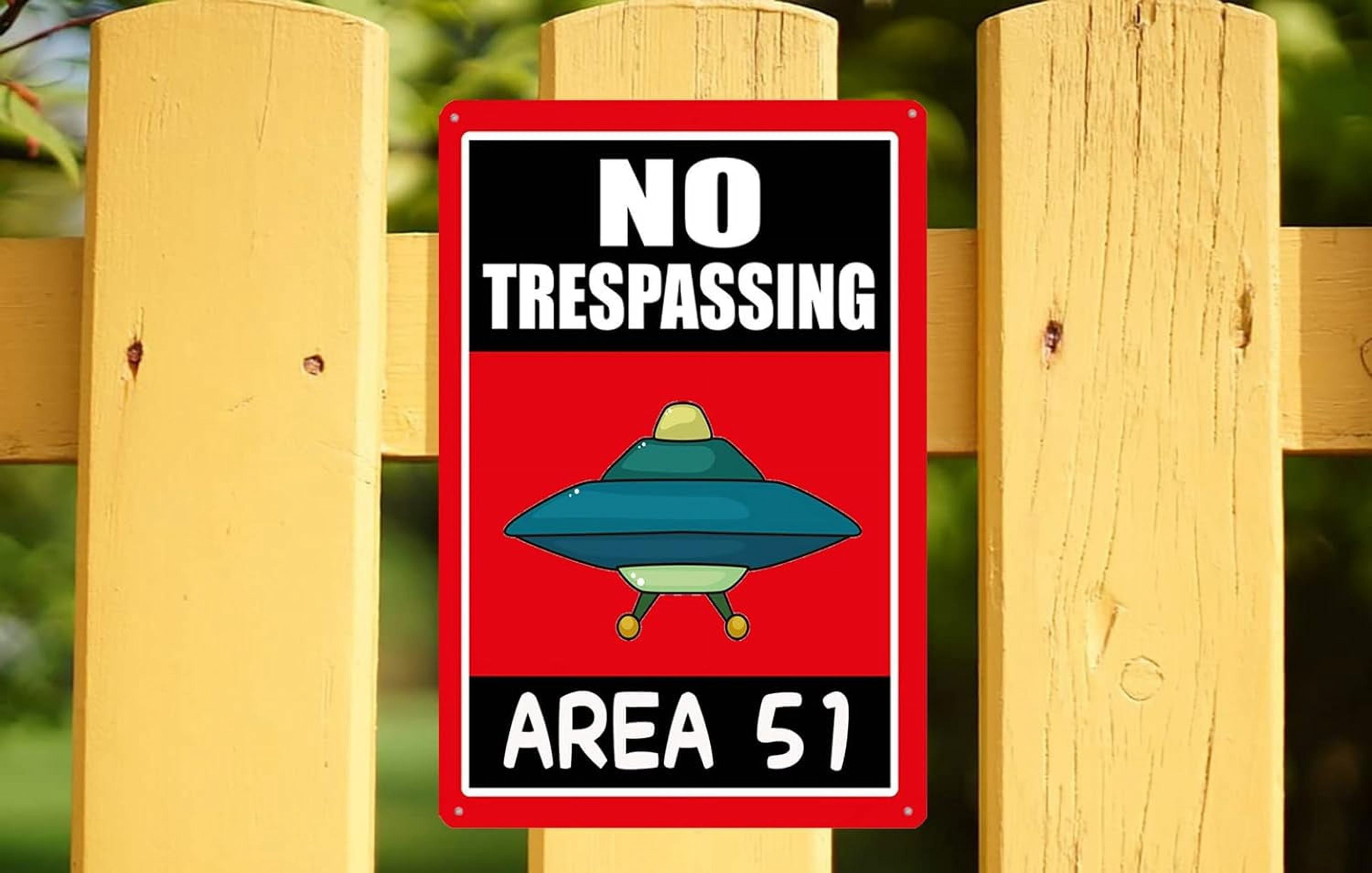 Area 51Retro Sign No Trespassing Warning Military Metal Plaque Wall For ...