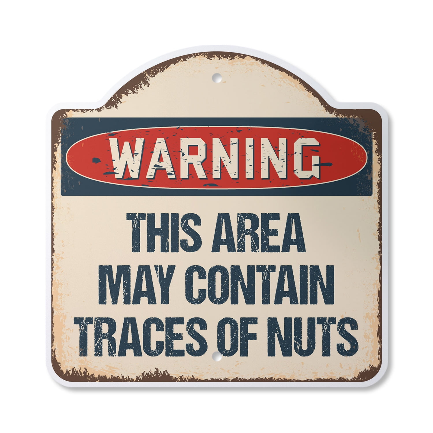 Area Contains Traces Of Nuts 10” x 10” Sign | Indoor/Outdoor Plastic ...
