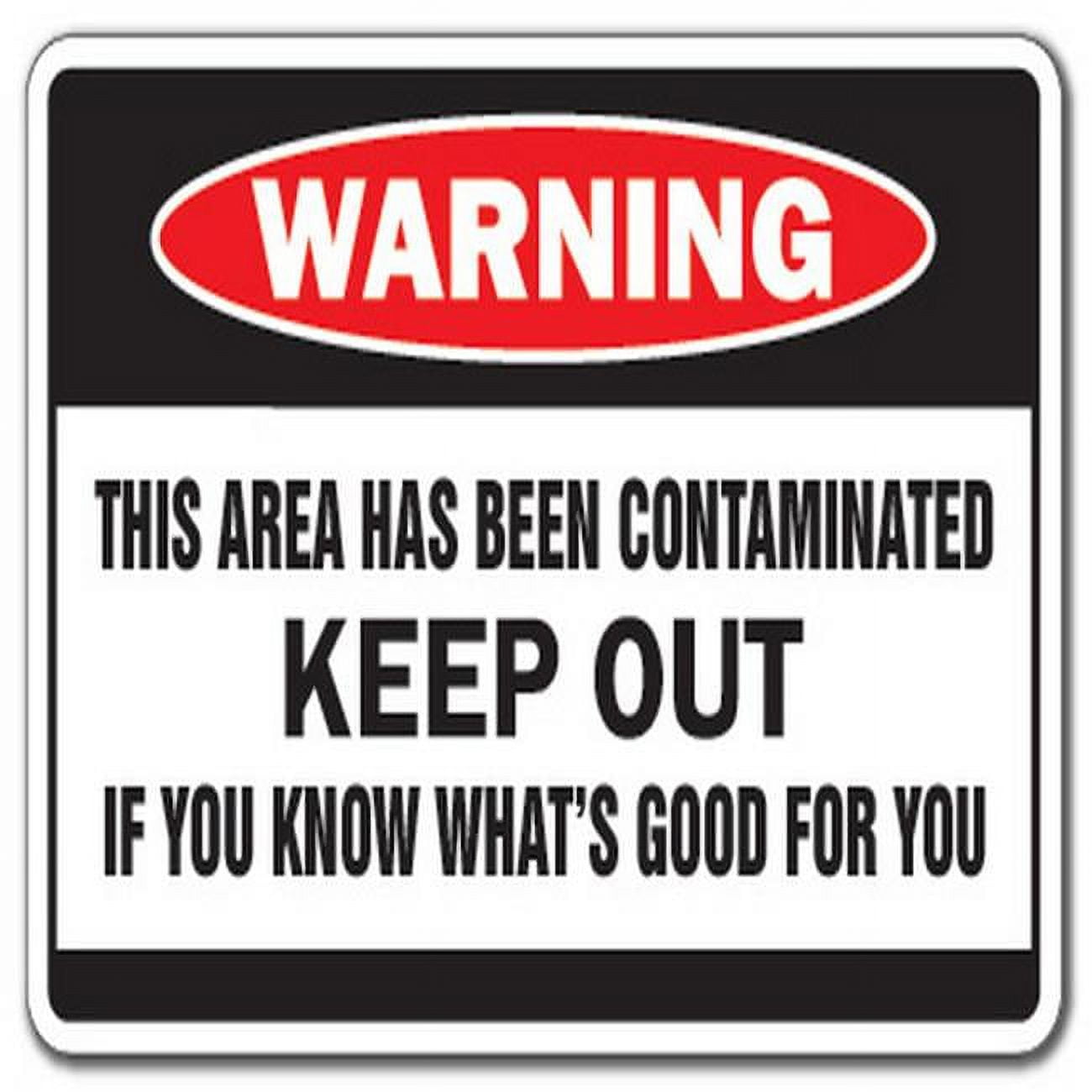 Area Is Contaminated Warning Decal - Walmart.com