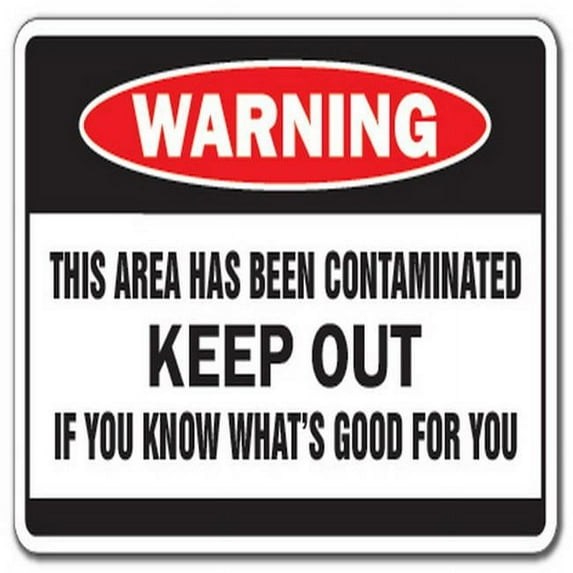Area Is Contaminated Warning Decal - Walmart.com