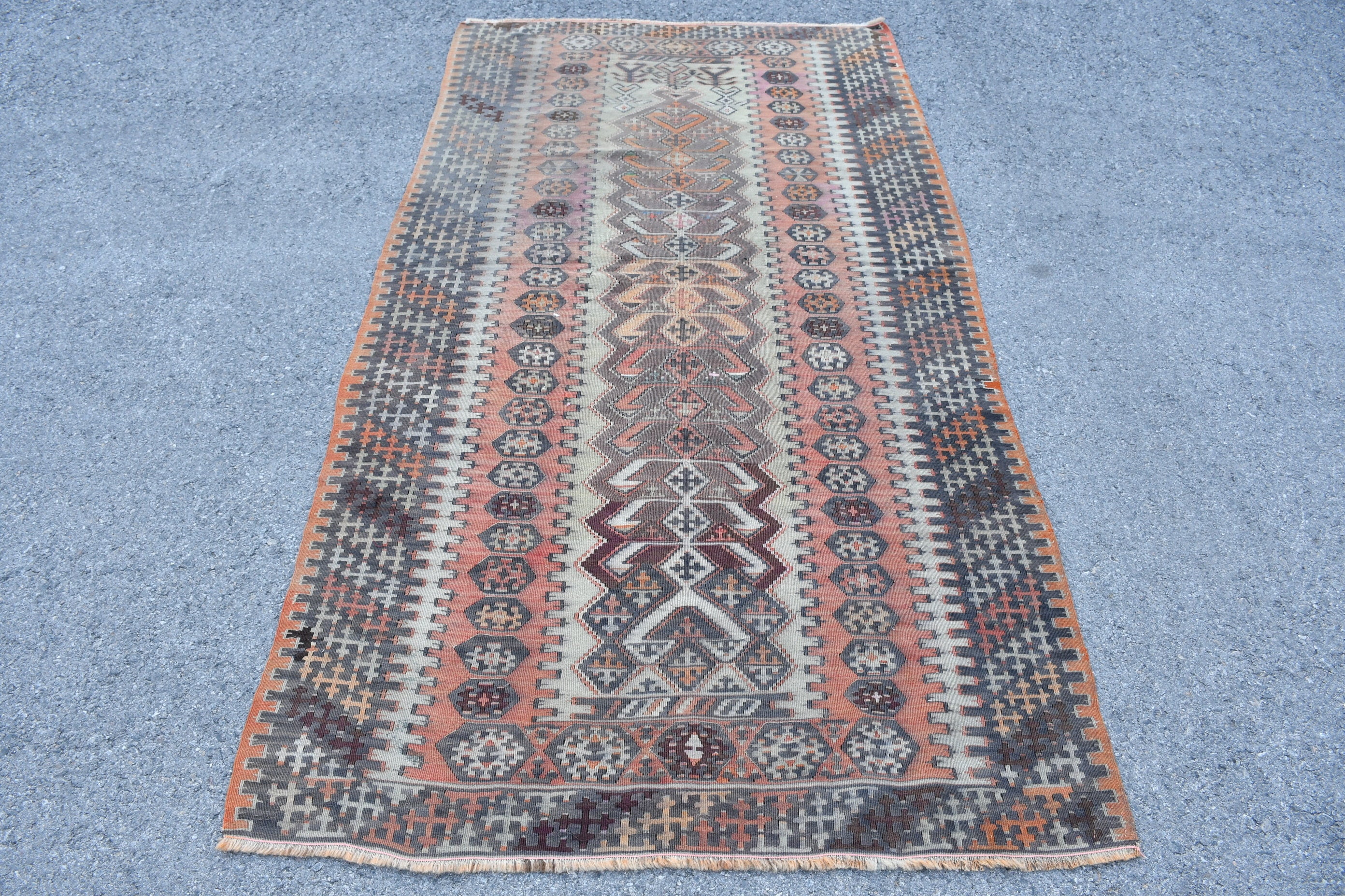 Area Kilim, Turkish Kilim, 3.9x7.1 ft, Handmade Kilim, Decorative Kilim ...