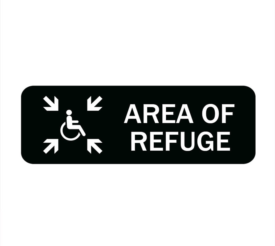 Area Of Refuge Sign For House/Office,Signs For Home,Thick Acrylic Self ...