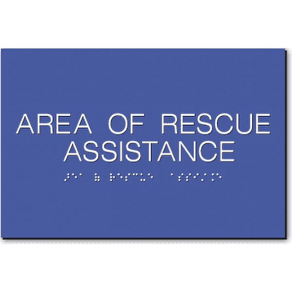 Area Of Rescue Assistance Sign-Blue / White (1 Unit) - Walmart.com