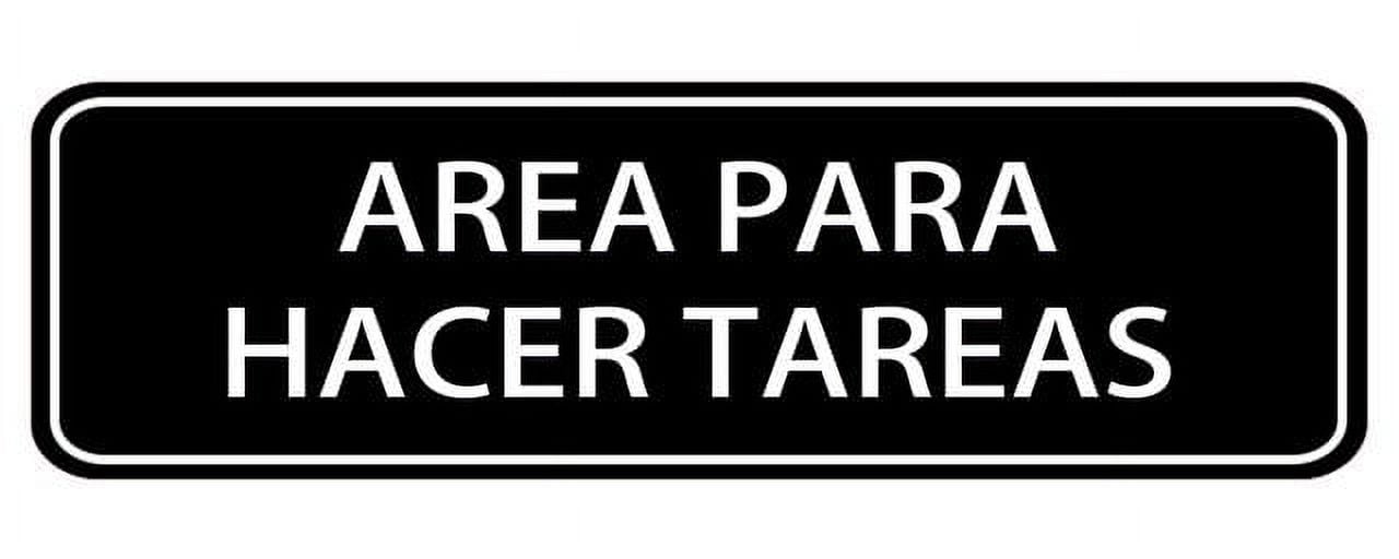 Area Para Hacer Tareas Acrylic Sign For Office Door Wall Home And ...