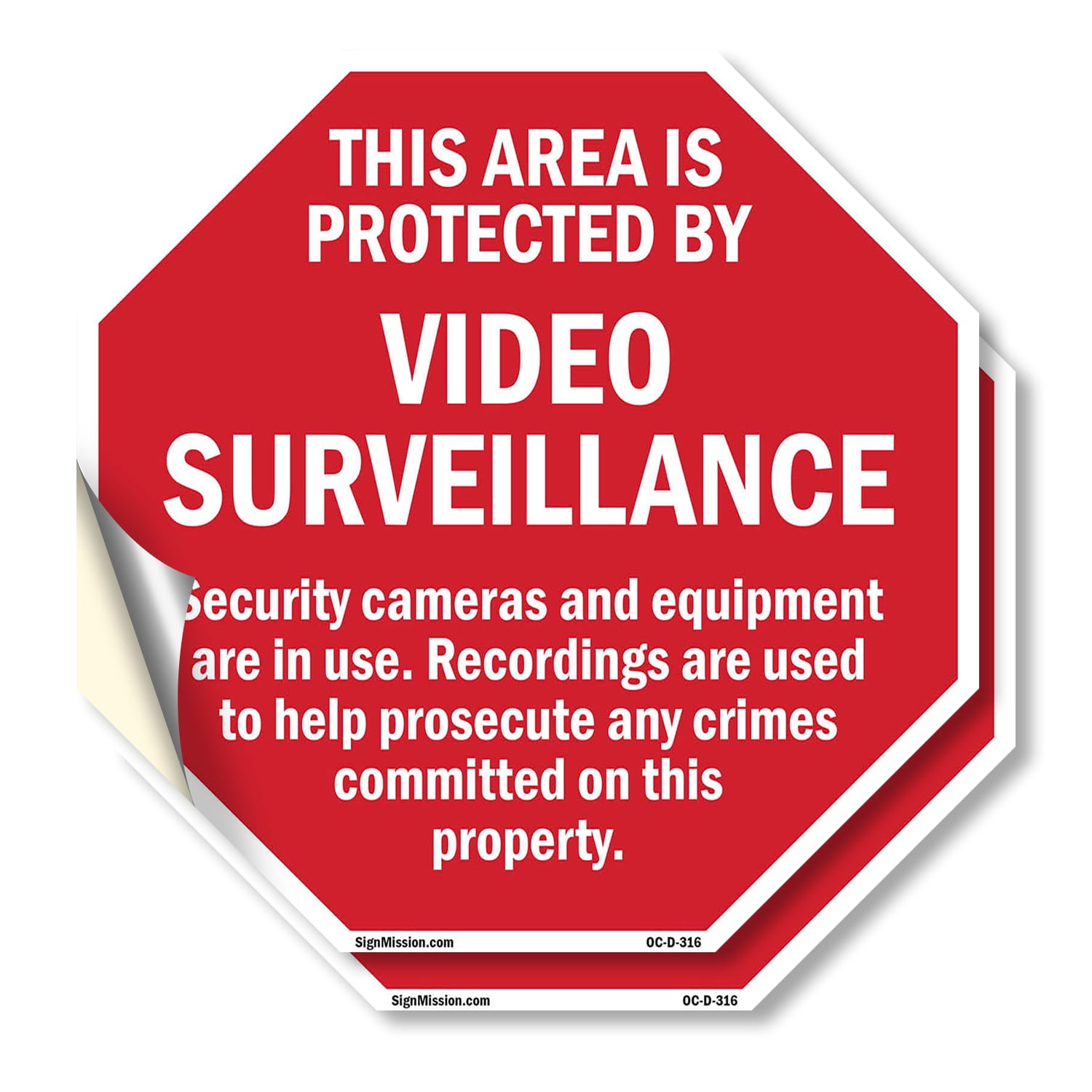 This Area Is Protected by Video Surveillance Security Cameras and ...