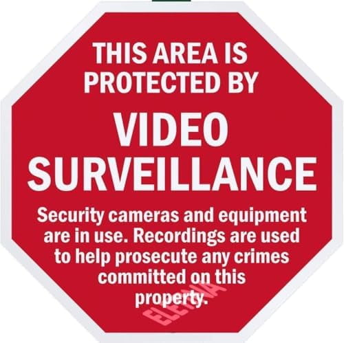 This Area Is Protected By Video Surveillance Signs for Home Outdoor ...