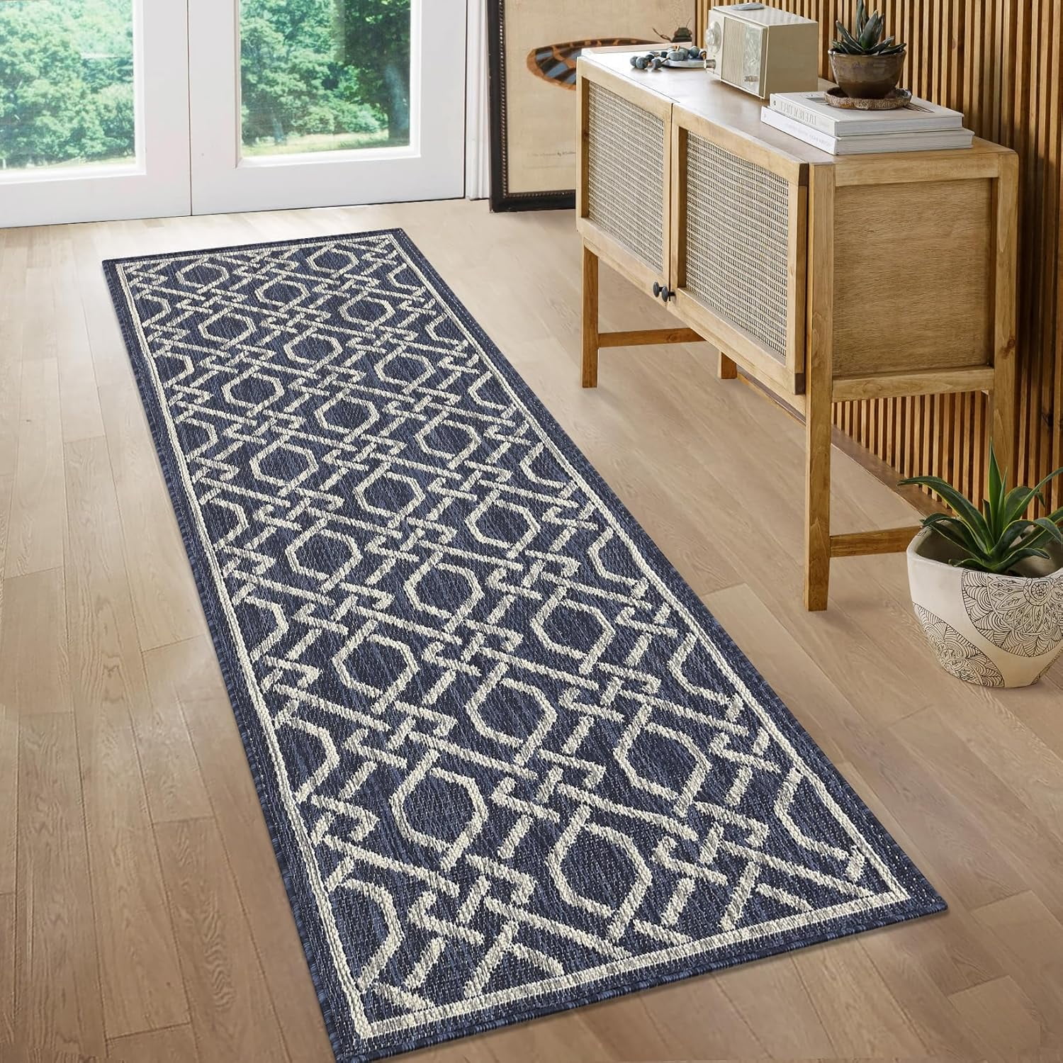 Area Rug 2'3x7'3 Modern Indoor Outdoor Rug Waterproof Patio Rug Camping ...