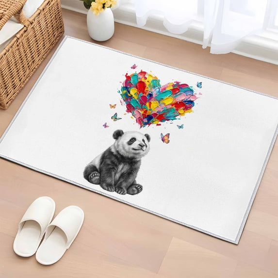 Area Rug 2 x 3 Ft, Cute Panda Indoor Accent Bathroom Rugs for Kitchen ...
