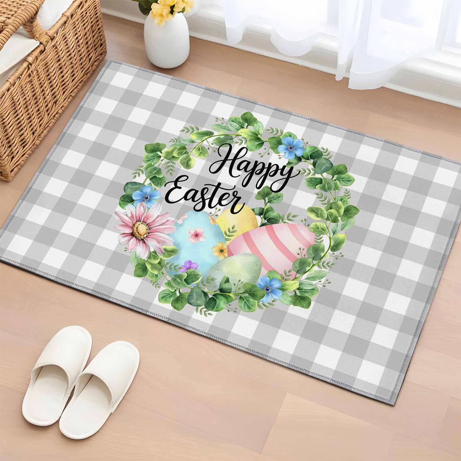 Area Rug 2 x 3 Ft, Easter Indoor Accent Bathroom Rugs for Kitchen ...