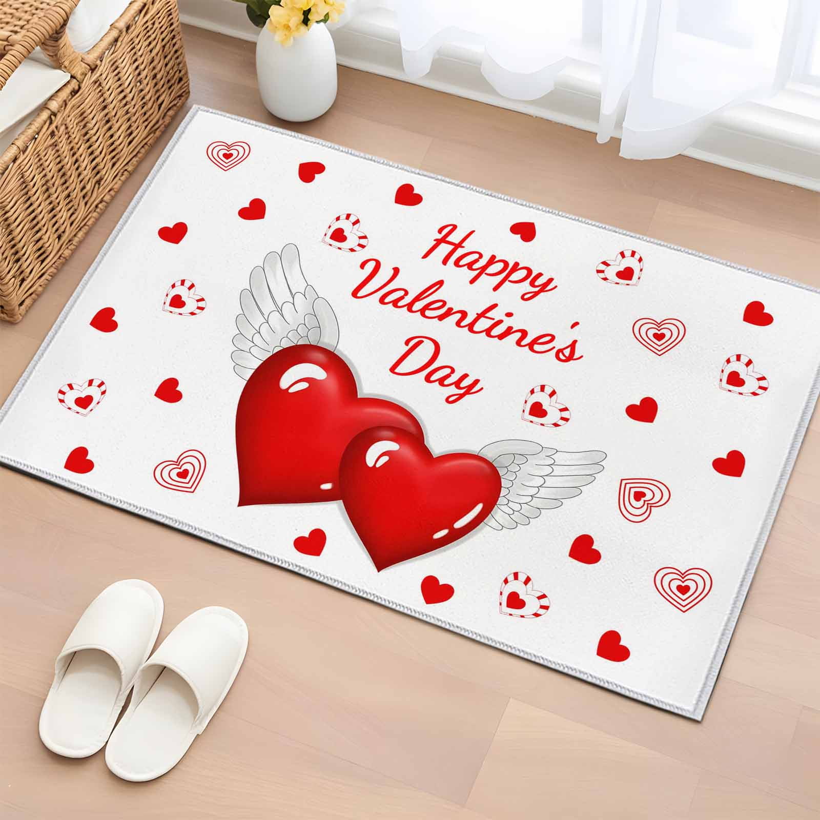 Area Rug 2 x 3 Ft, Happy Valentine's Day Indoor Accent Bathroom Rugs ...