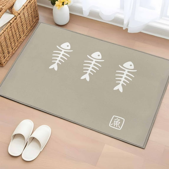 Area Rug 2 x 3 Ft, Japanese Fish Indoor Accent Bathroom Rugs for ...