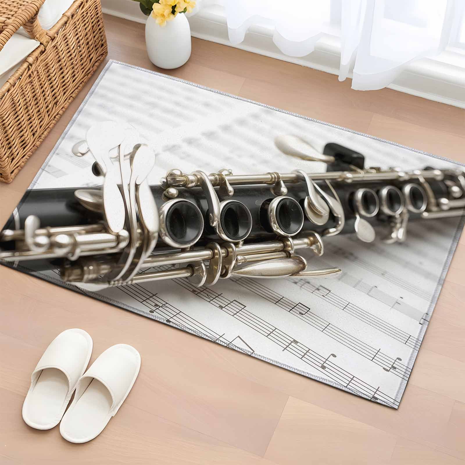 Area Rug 2 x 3 Ft, Musical Instrument Indoor Accent Bathroom Rugs for ...