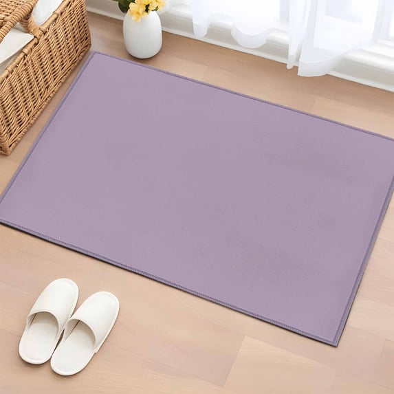 Area Rug 2 x 3 Ft, Purple Solid Color Indoor Accent Bathroom Rugs for ...