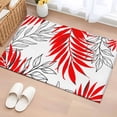 Area Rug 2 x 3 Ft, Red Leaves Indoor Accent Bathroom Rugs for Kitchen ...
