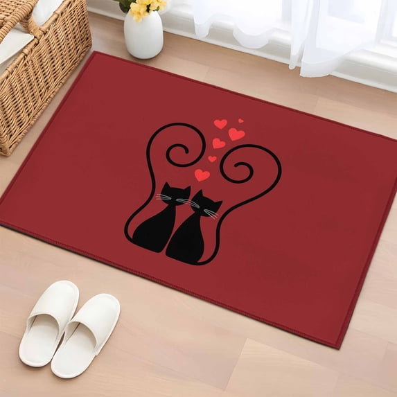 Area Rug 2 x 3 Ft, Valentine's Day Indoor Accent Bathroom Rugs for ...