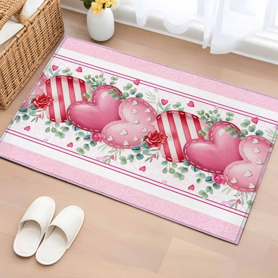 Area Rug 2 x 3 Ft, Valentine's Day Indoor Accent Bathroom Rugs for ...