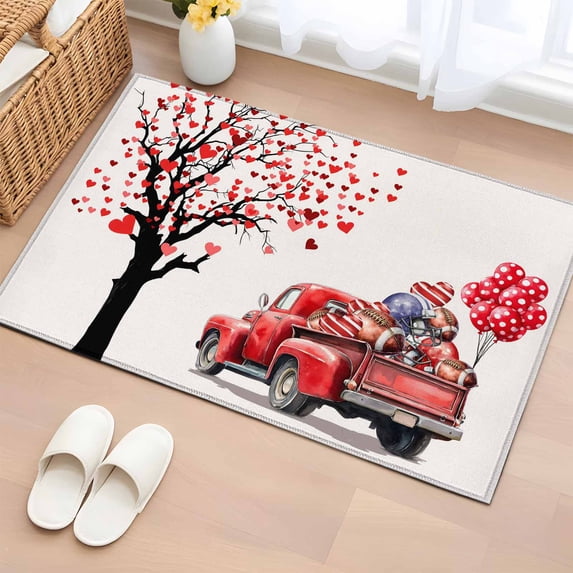 Area Rug 2 x 3 Ft, Valentine's Day Indoor Accent Bathroom Rugs for ...