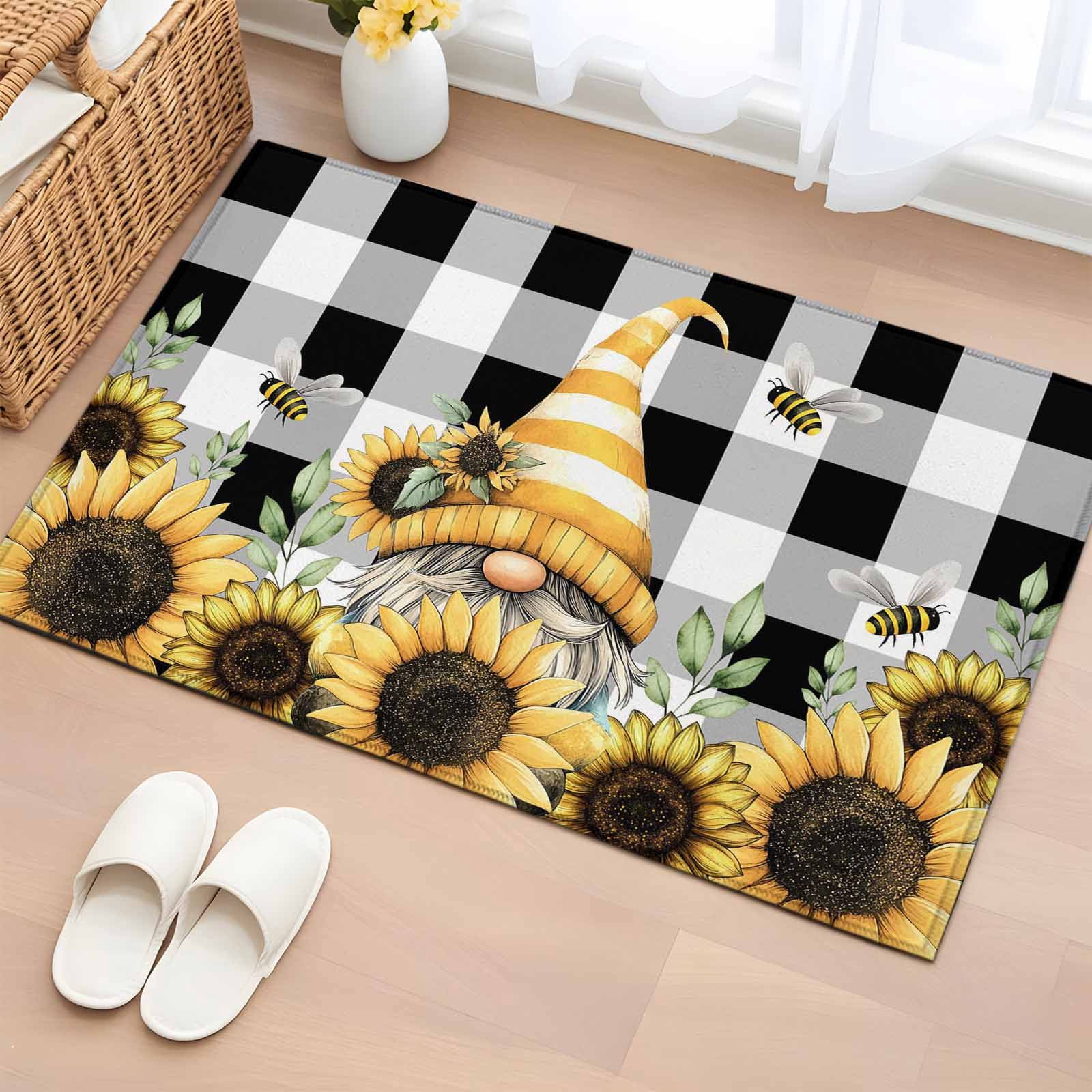 Area Rug 2 x 3 Ft, Yellow Dwarf Indoor Accent Bathroom Rugs for Kitchen ...