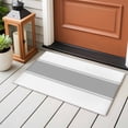 Area Rug 24×36in, Gray Stripe Solid Color Floor Carpet Living Room Rug ...