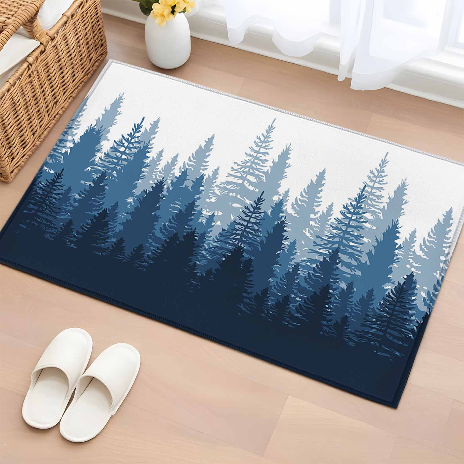 Area Rug 24×36in, Modern Art Forest Trees Shadow Floor Carpet Living ...