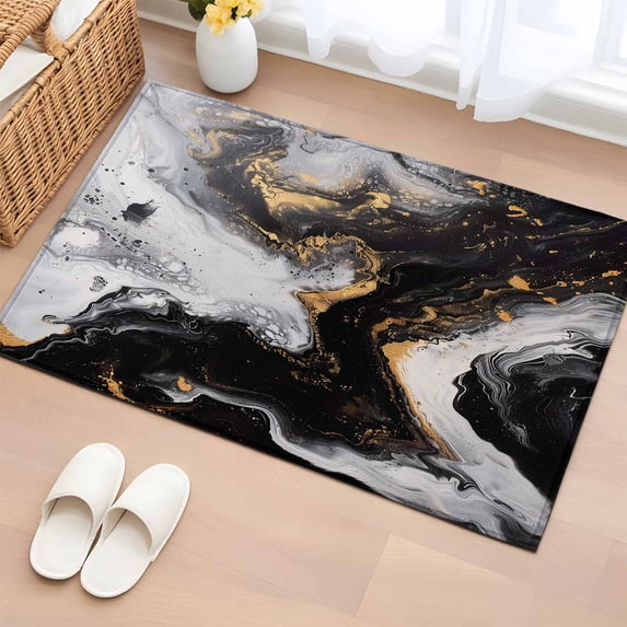 Area Rug 24×36in, Modern Marble Crack Texture Floor Carpet Living Room ...